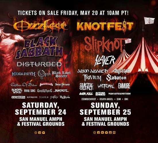 Ozzfest and Knotfest unite this year as Ozzfest Meets Knotfest weekend ...